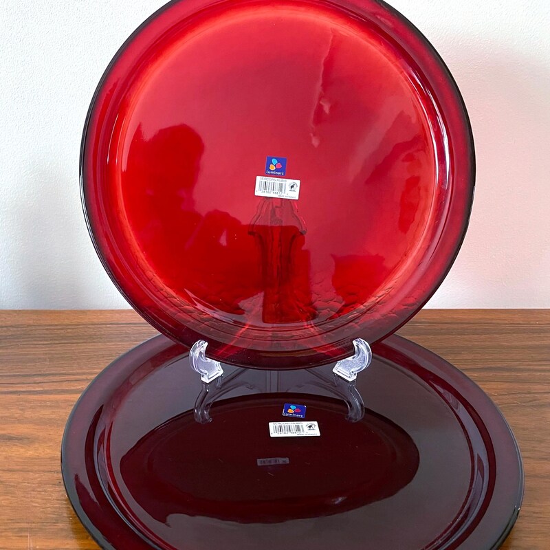 Ruby Glass Platter - Etsy