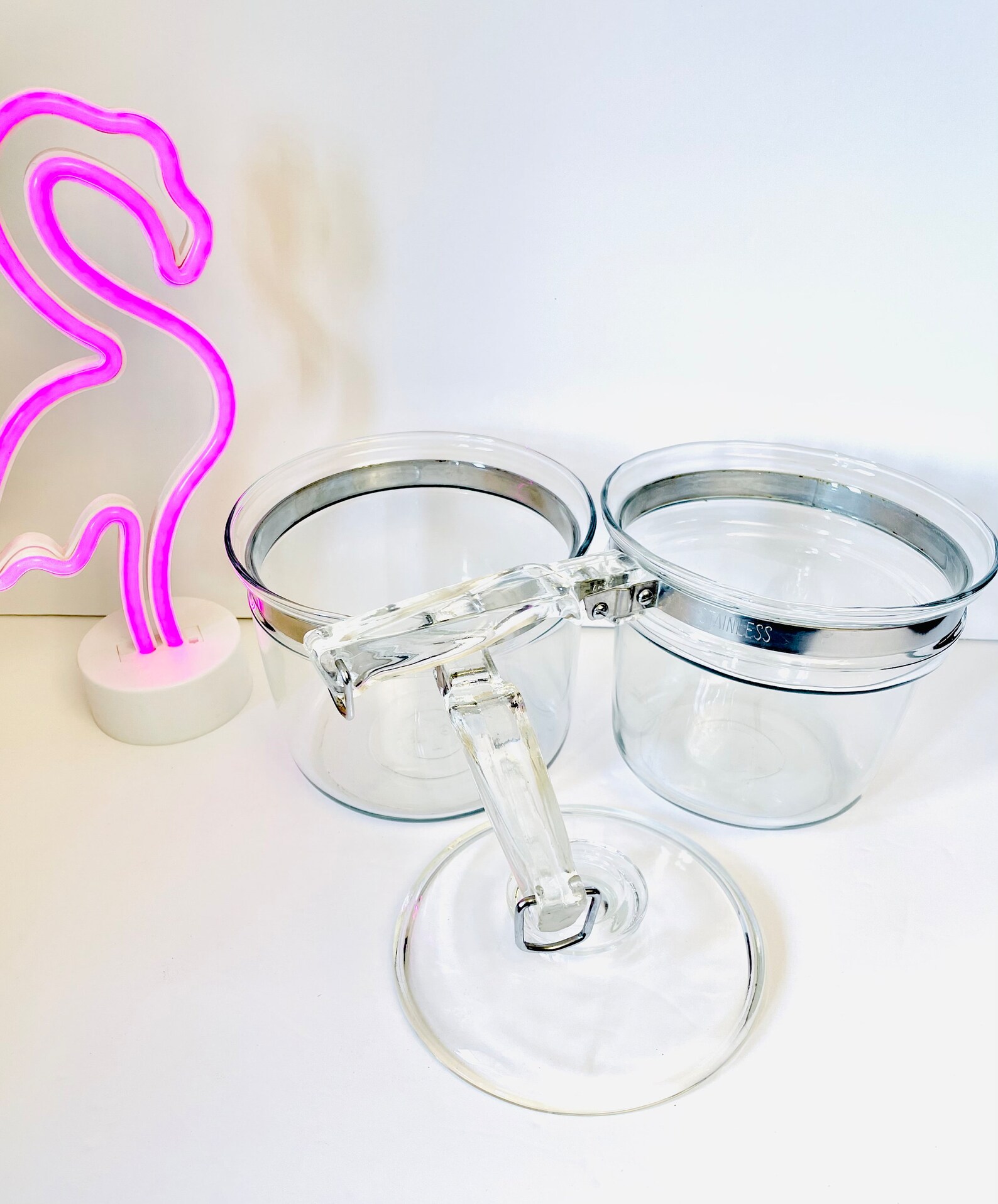 Pyrex Flameware Double Boiler Vintage Glass Double Boiler - Etsy