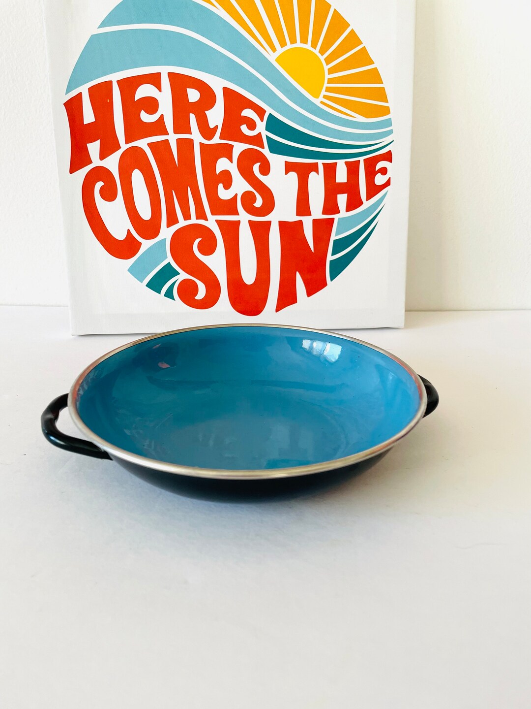 Blue Emo Celje Yugoslavia Enamelware Pan, Small Blue Enamel Pan, Blue ...