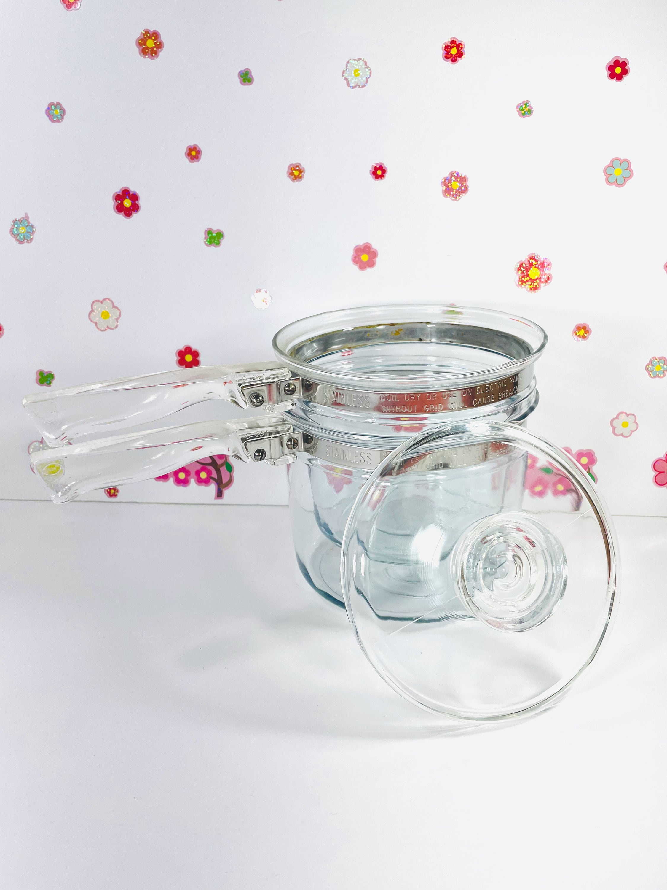 Pyrex Flameware Double Boiler Vintage Glass Double Boiler | Etsy