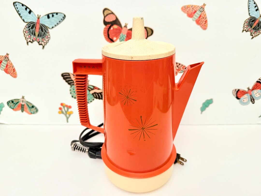 Rare Vintage Regal Poly Perk Orange Atomic Starburst Percolator/coffee ...
