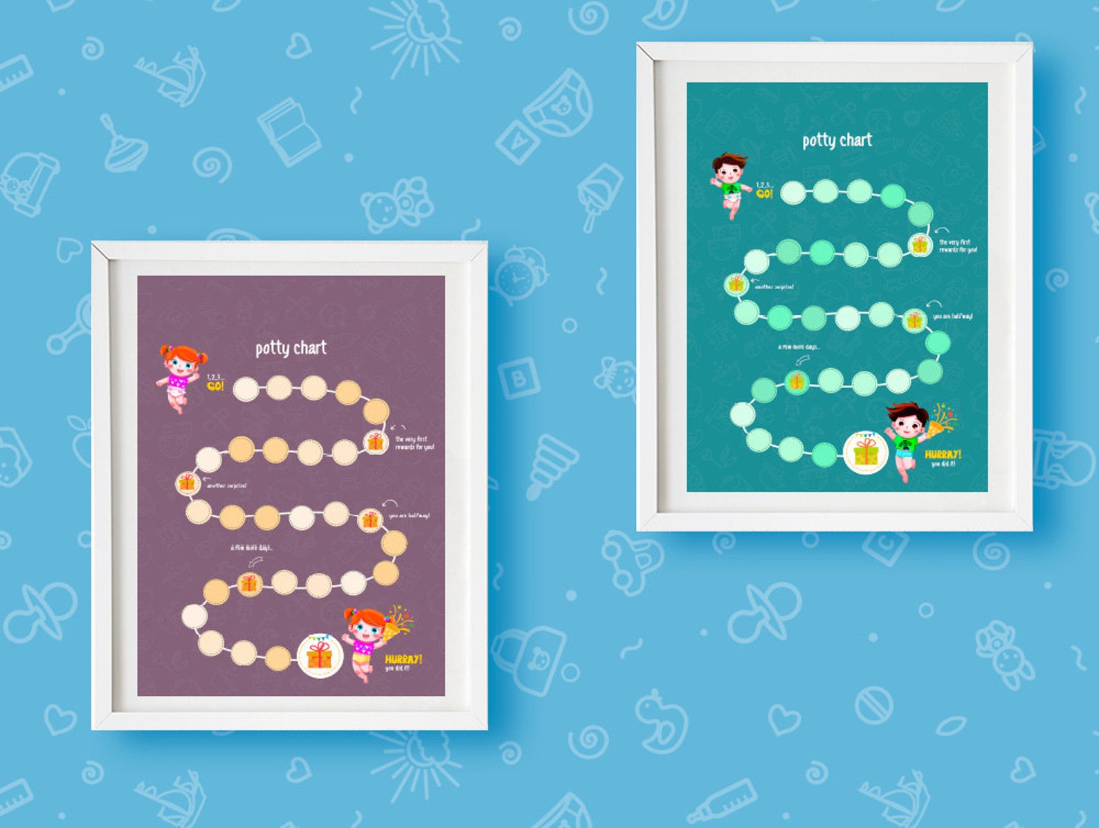 Potty Training Game / Potty Training Printable / Potty Chart / - Etsy