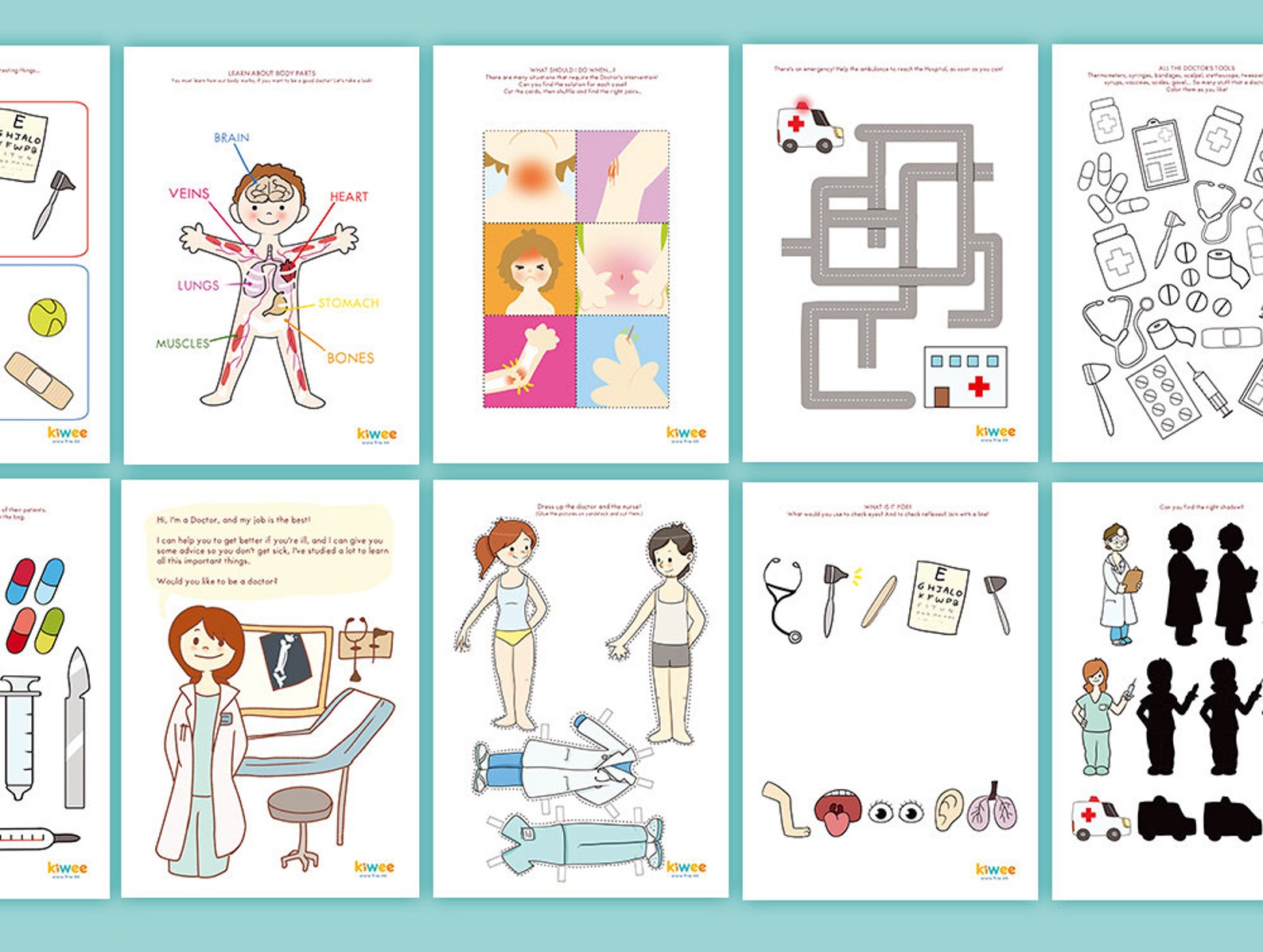 DOCTOR ACTIVITY BOOK Printable Doctor Game Play Pretend to - Etsy Canada