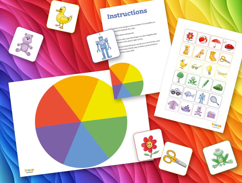 Printable Board Game CATCH the COLOR Printable Colors Game for Kids - Etsy