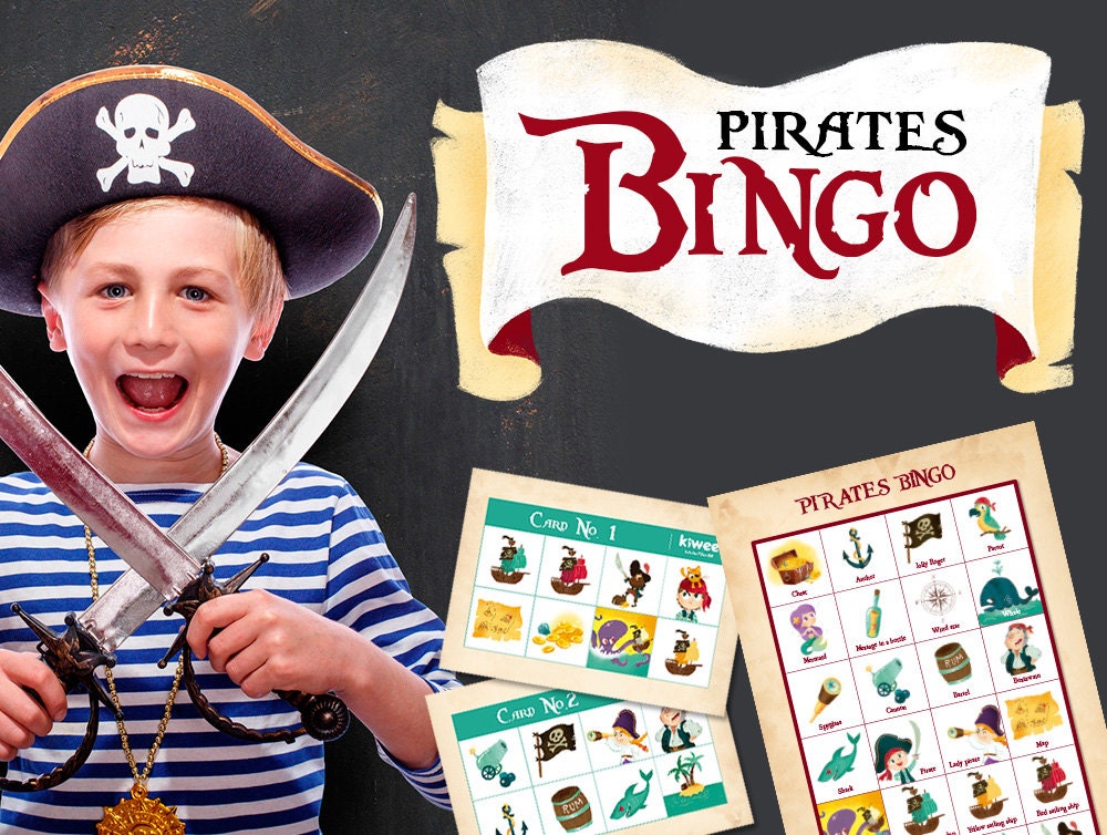 Pirates Bingo Board Game Bingo Printable Board Game - Etsy