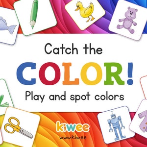 Printable Board Game CATCH the COLOR Printable Colors Game for Kids - Etsy