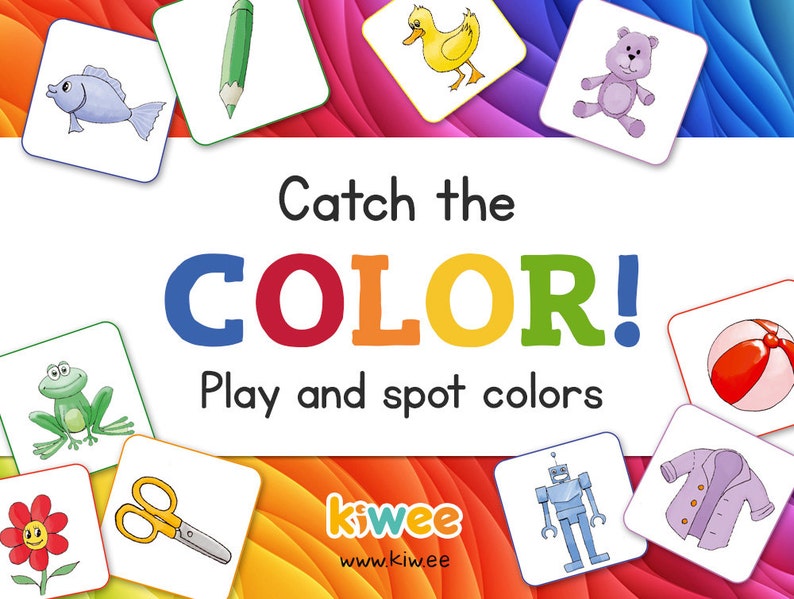 Printable Board Game CATCH the COLOR Printable Colors Game for Kids - Etsy