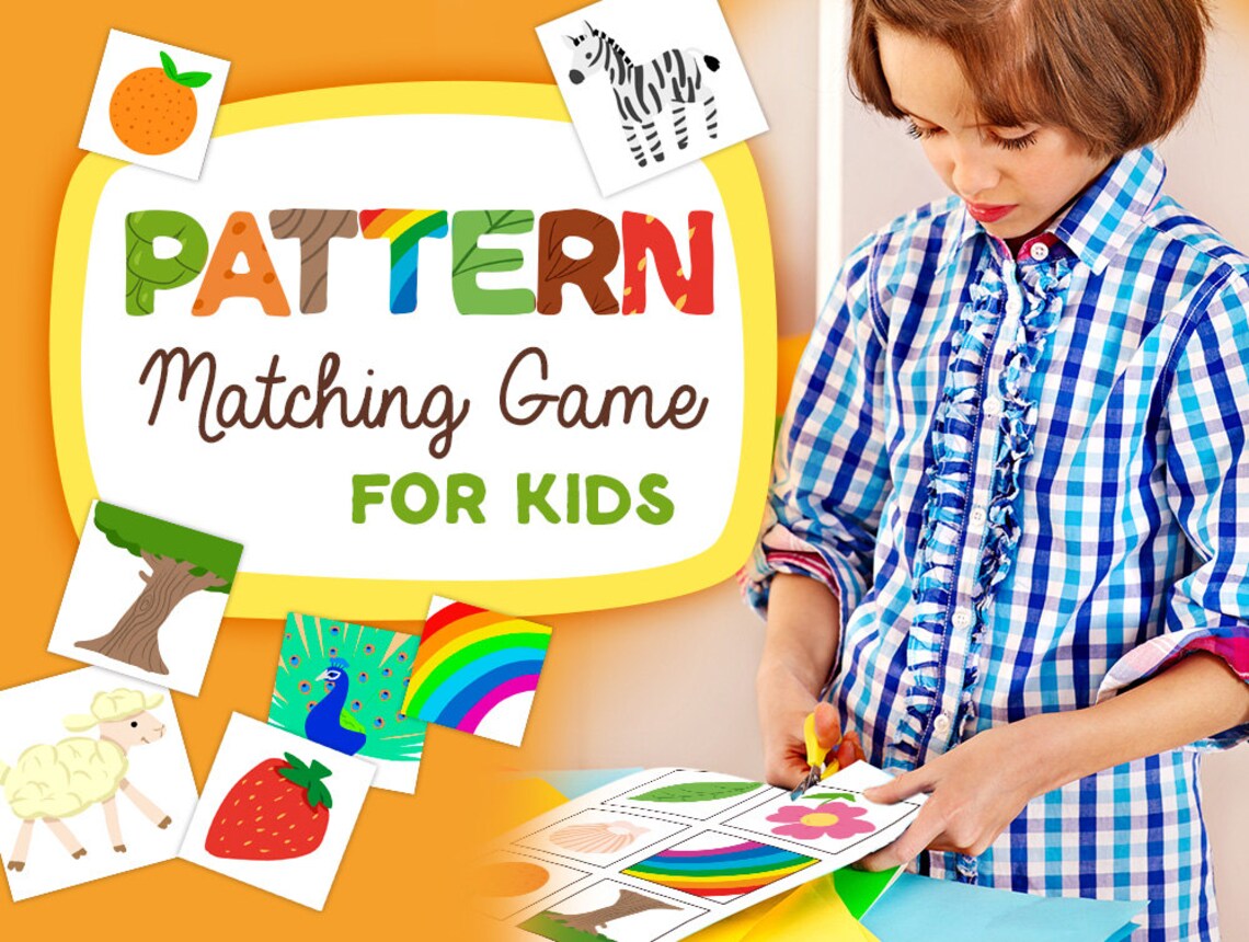 Pattern Matching Game Board Game printable match game | Etsy