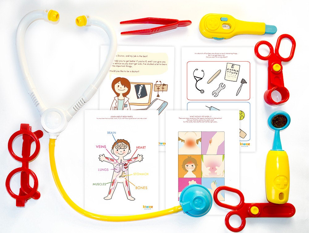 DOCTOR ACTIVITY BOOK, Printable Doctor Game, Play Pretend to Be a ...