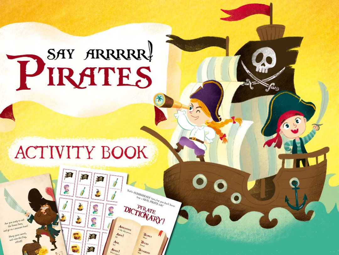 Pirate Say Arrr ACTIVITY BOOK Printable Ebook Quiet Book - Etsy