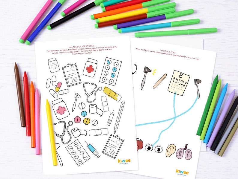 DOCTOR ACTIVITY BOOK, Printable Doctor Game, Play Pretend to Be a ...