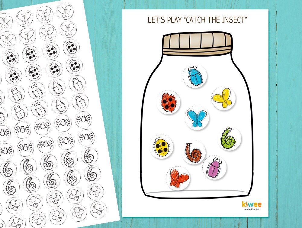 Catch the Bug Board Game Game of the Goose Printable Board Game ...