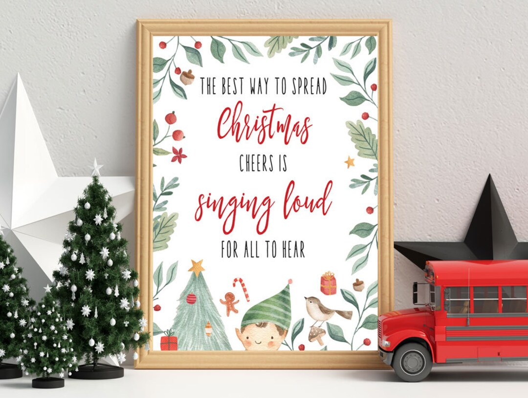 Christmas Cheer Buddy Elf Poster Christmas Elf Poster Printable - Etsy