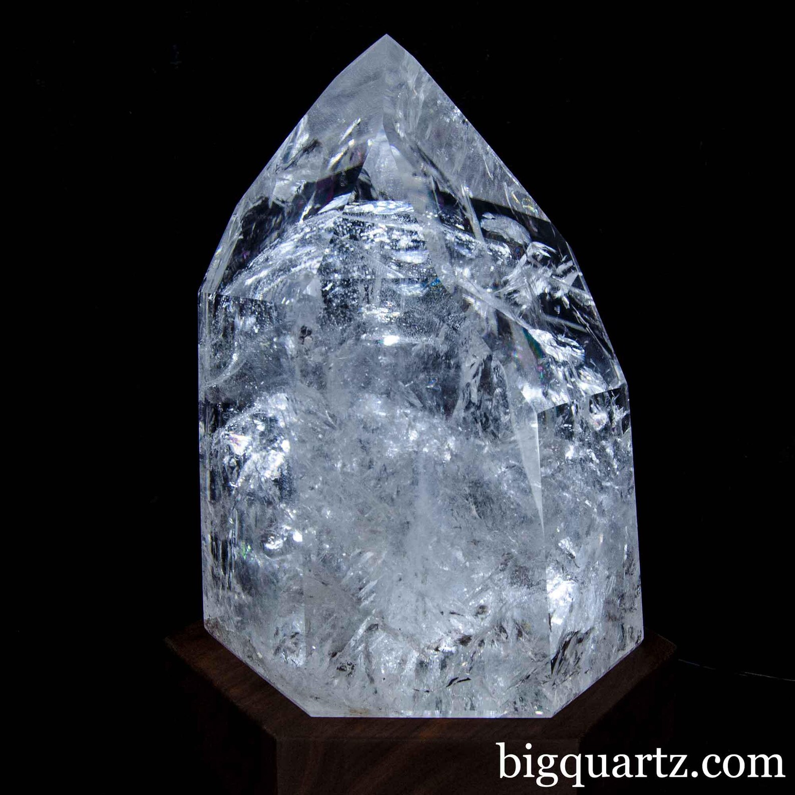 Large Quartz Crystal on Light Stand, 30 Pounds (brazil #G0302) 10.5 ...