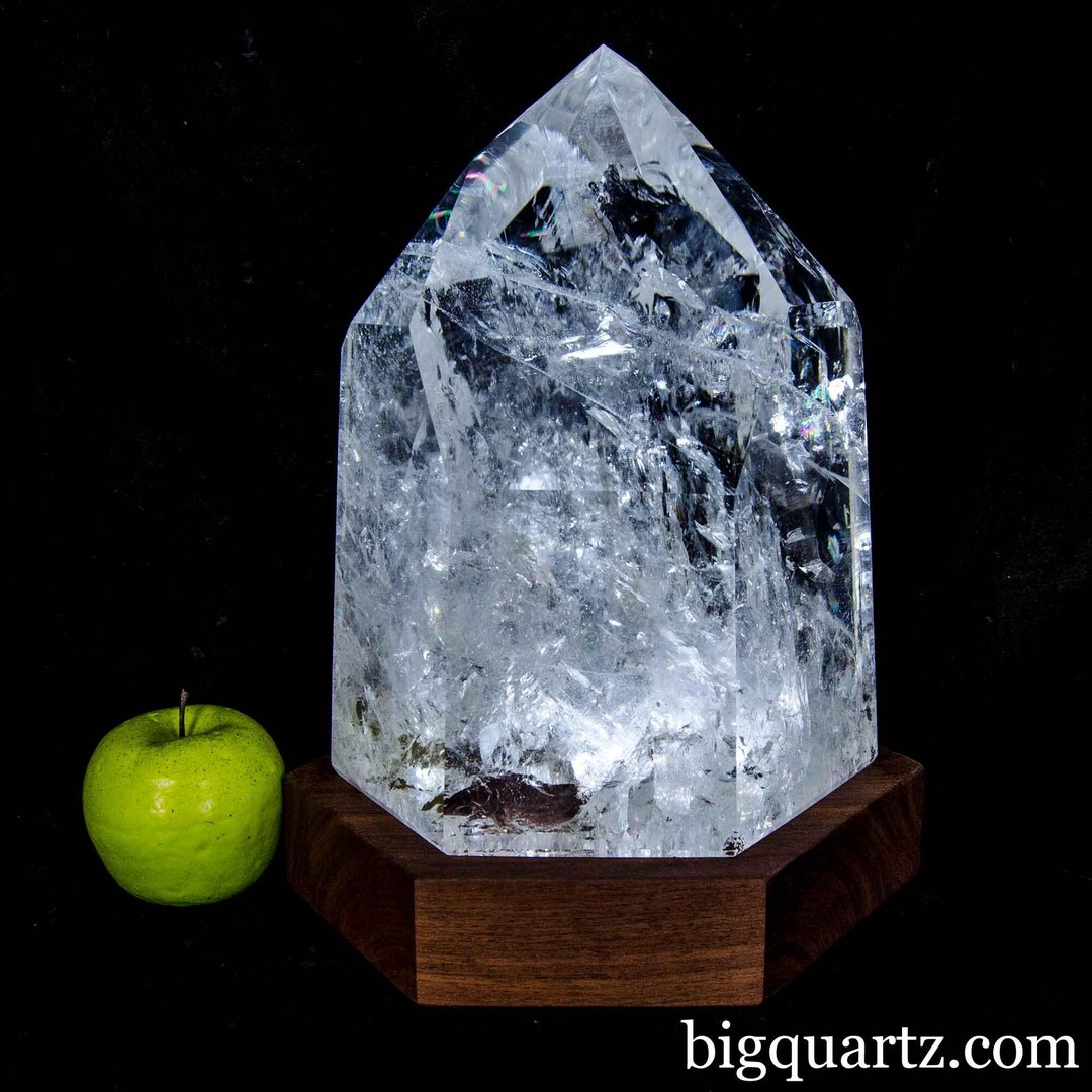 Large Quartz Crystal on Light Stand, 30 Pounds (brazil #G0302) 10.5 ...