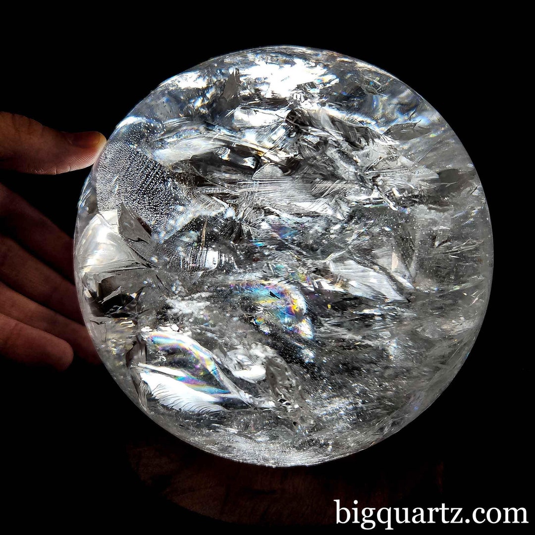 Clear Quartz Sphere, 12.4 Pounds (brazil #G0406) 6.25 Inches, Light ...