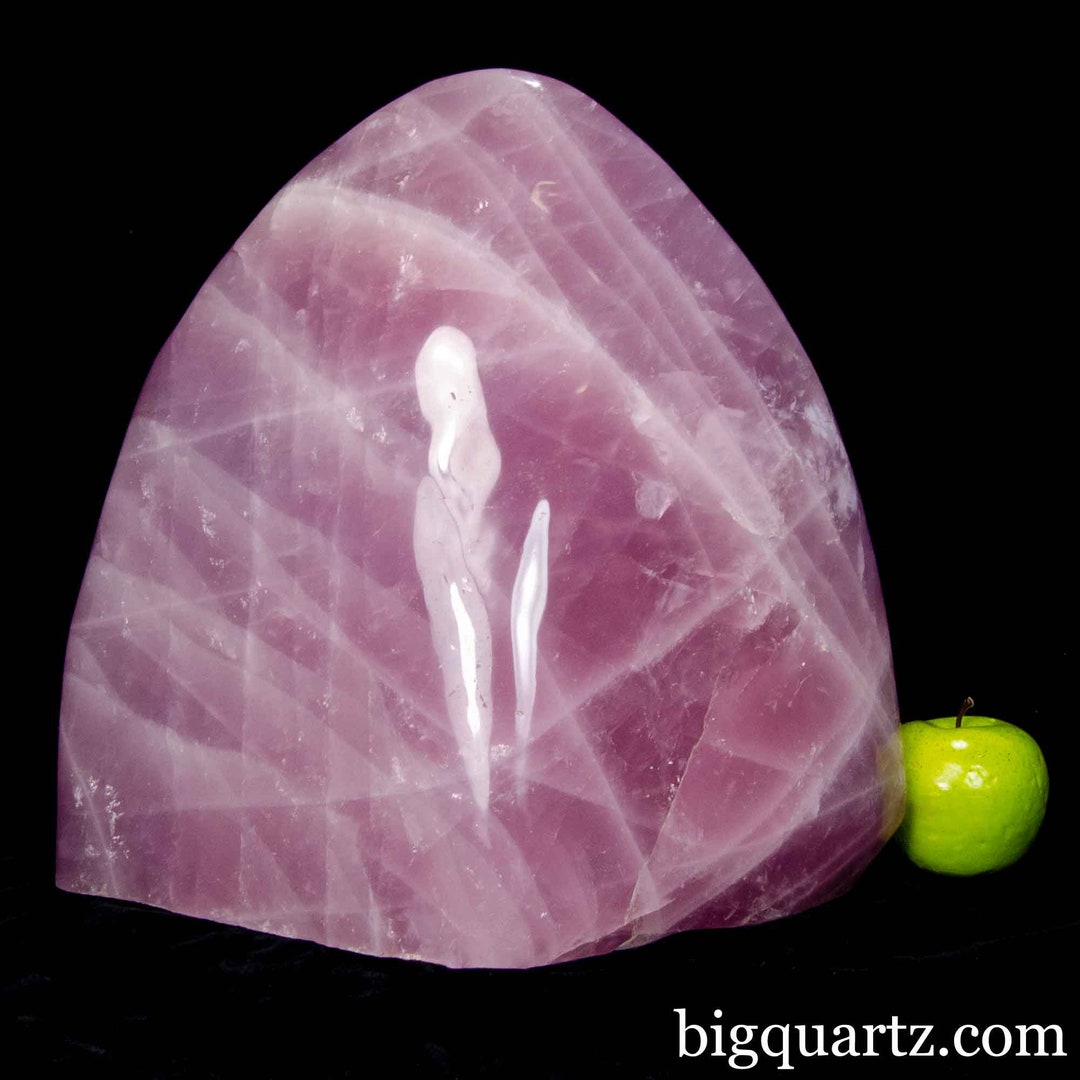 Giant Rose Quartz Polished Crystal Sculpture, 70 Pounds Weight, 14 ...