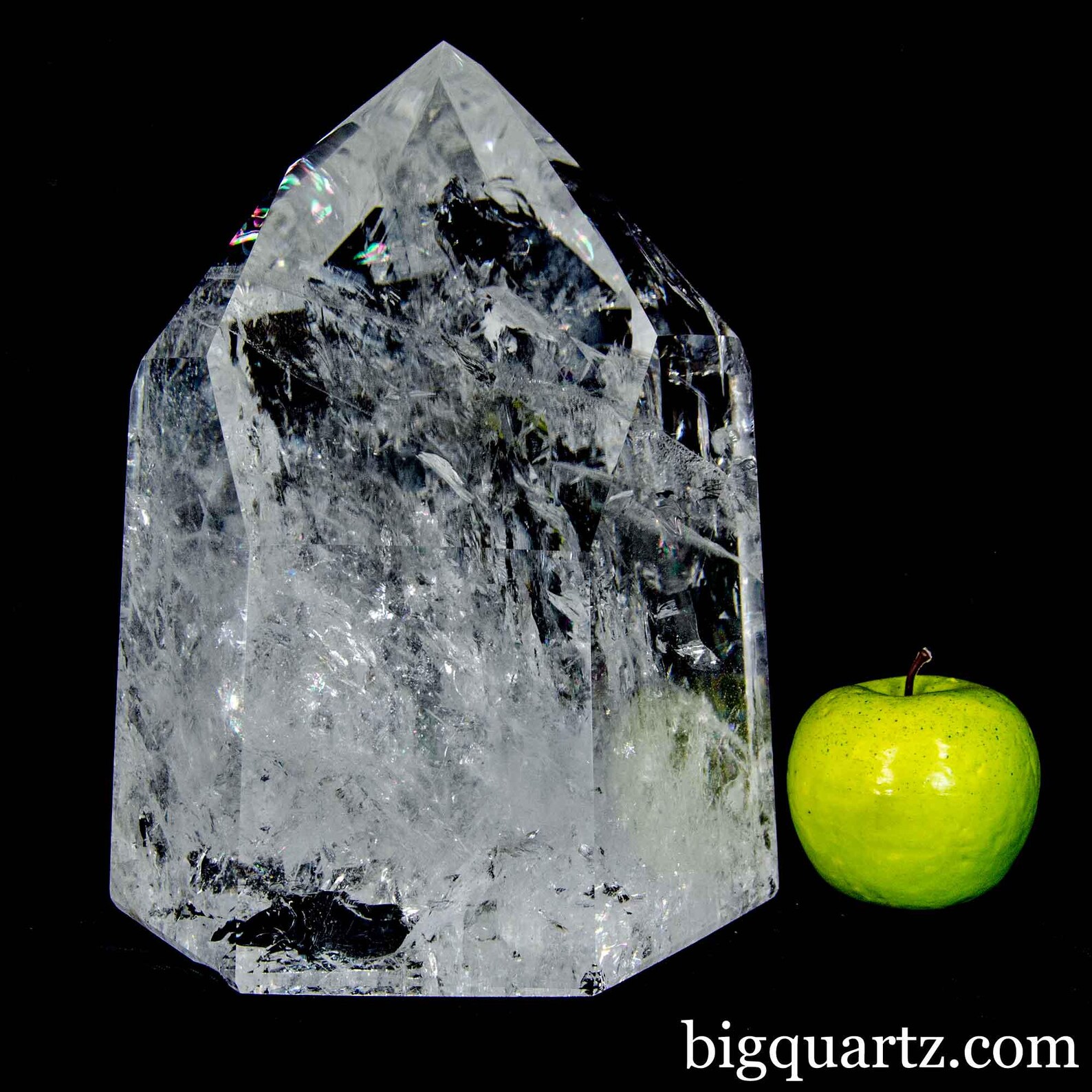 Large Quartz Crystal on Light Stand, 30 Pounds (brazil #G0302) 10.5 ...