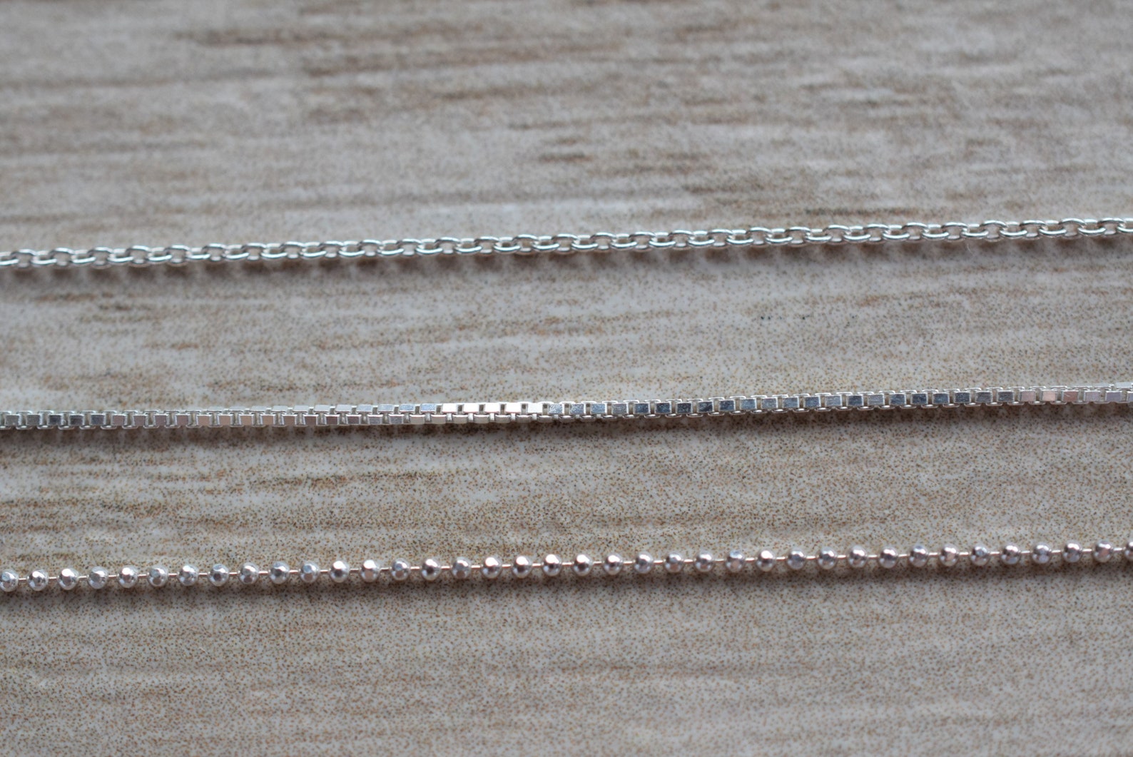 Plain Silver Chain Necklace Tiny Box Chain Silver Necklace | Etsy