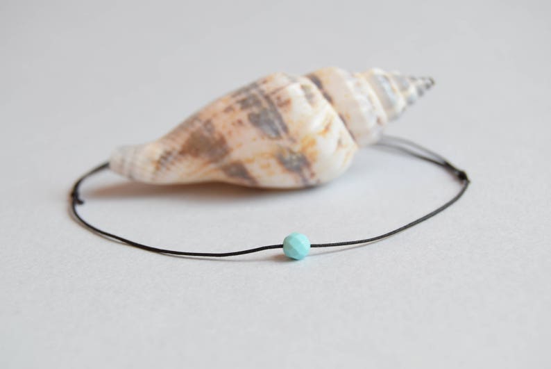 Dainty black string bracelet beach anklet wish bracelet | Etsy