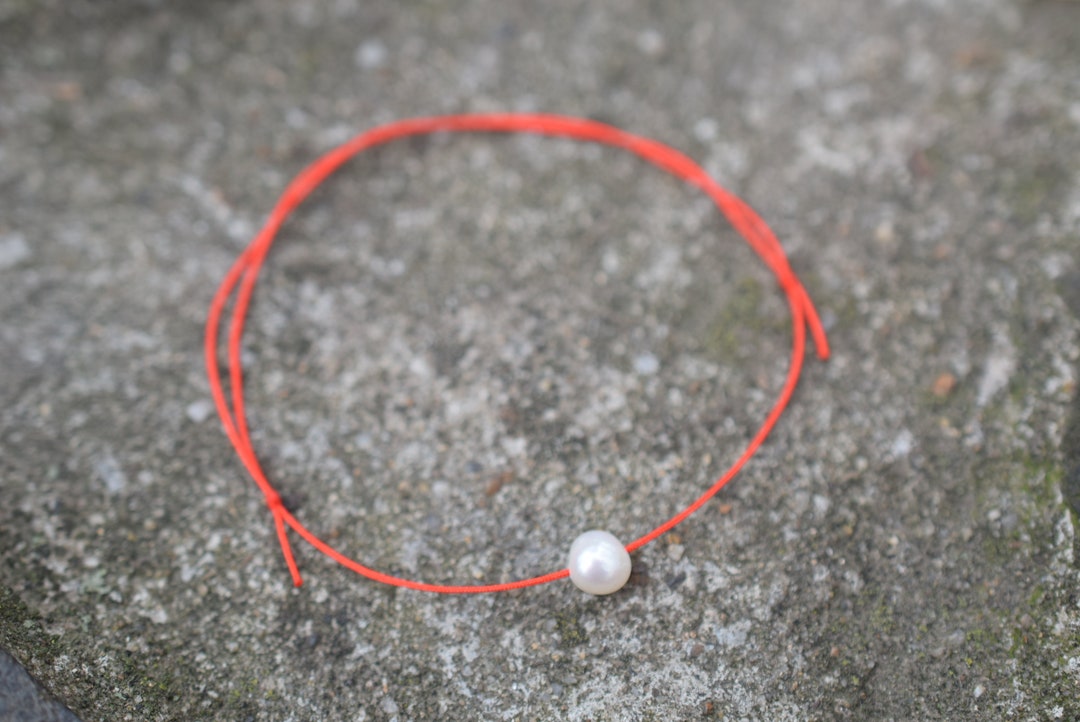 Red String Bracelet for Woman, Tiny Red String Bracelet, Tiny Pearl ...