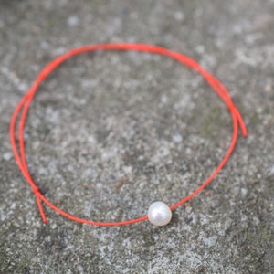 Red String Bracelet for Woman, Tiny Red String Bracelet, Tiny Pearl ...