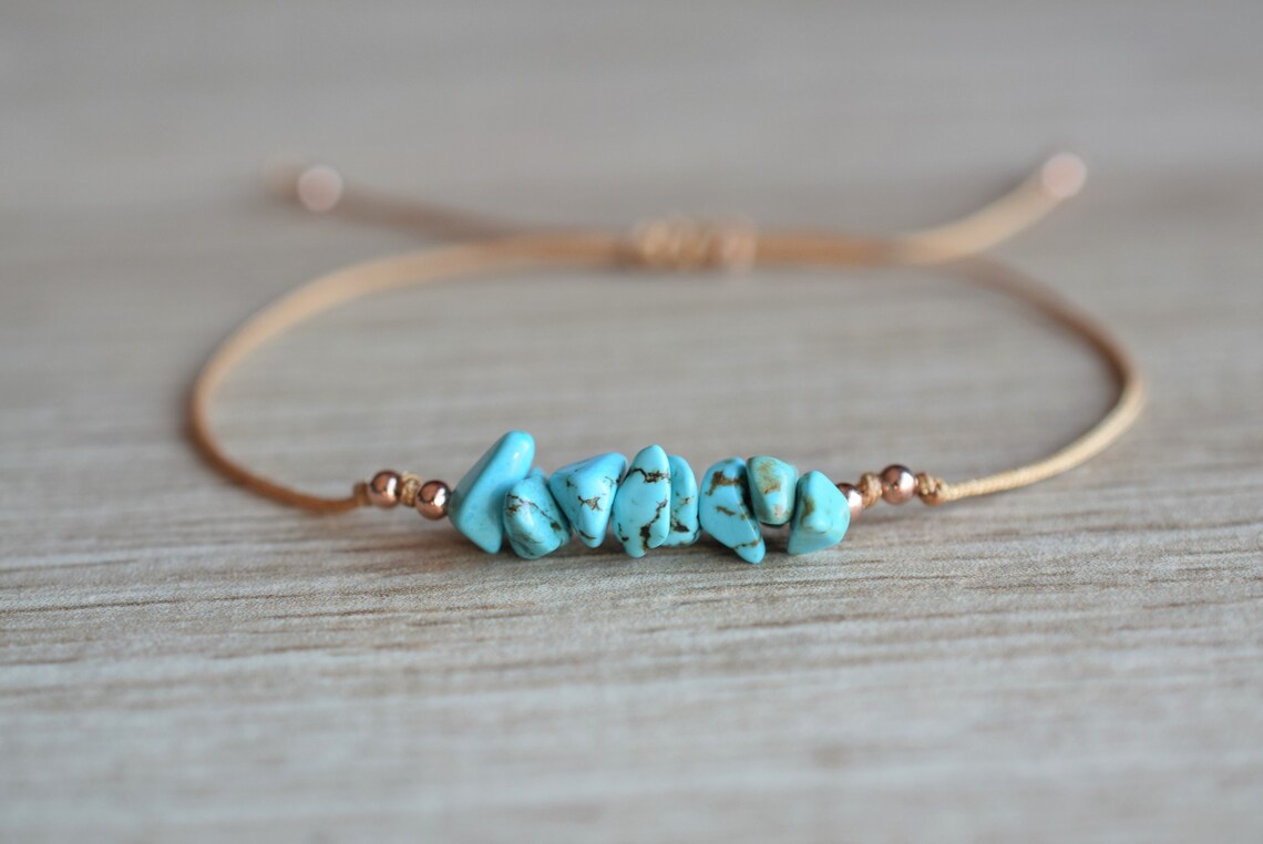 Turquoise Bracelet Turquoise Chips Bracelet Turquoise | Etsy