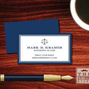 Scales of Justice Calling Cards Personal Business Cards for Lawyer ...