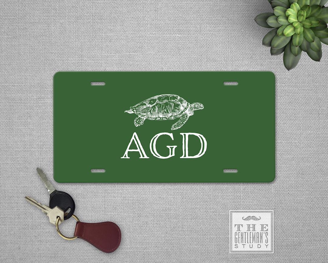 Sea Turtle Personalized License Plate - Custom Monogram Car Tag - Etsy