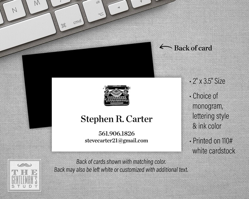 Vintage Typewriter Stationery Set - Personalized Notecards & Notepad - Etsy