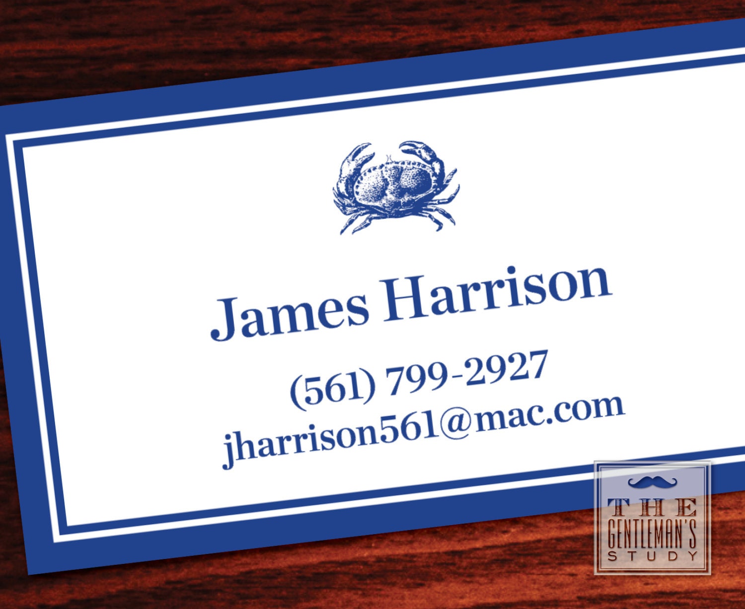 Blue Crab Calling Cards Nautical Personal Contact Cards - Etsy