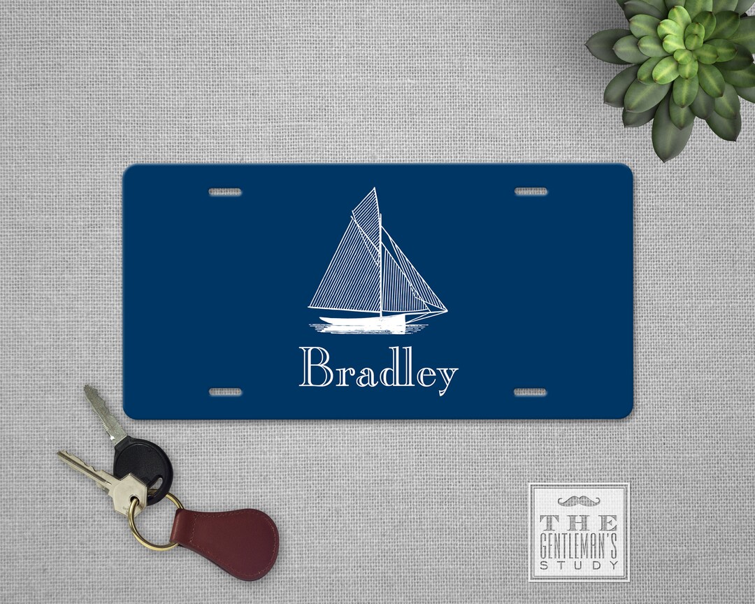 Personalized Sailboat License Plate – Nautical Car Tag, Boater Gift - Etsy