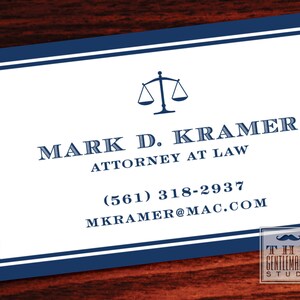 Scales of Justice Calling Cards Personal Business Cards for Lawyer ...