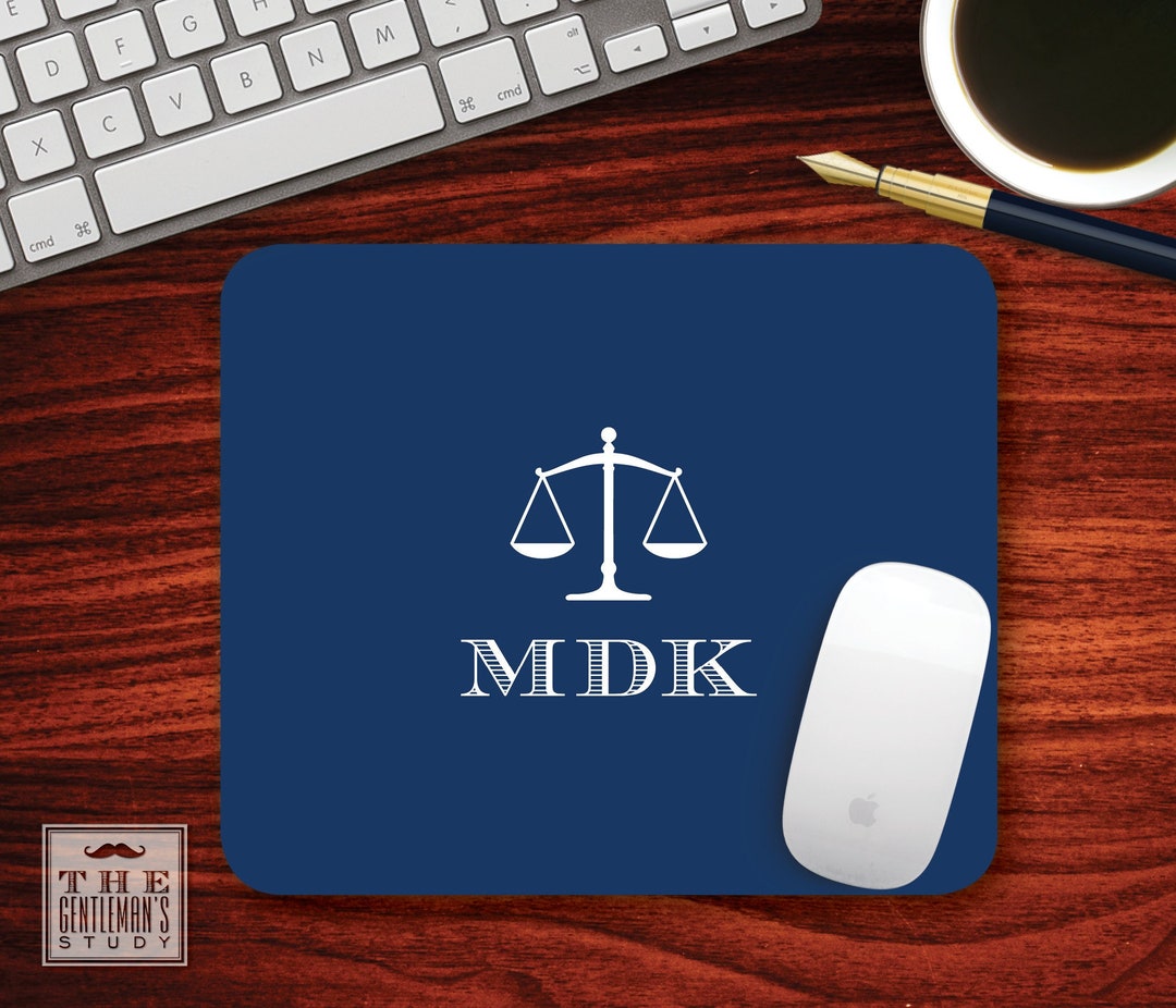 Scales of Justice Mousepad Personalized Mouse Pad for Lawyer Custom ...