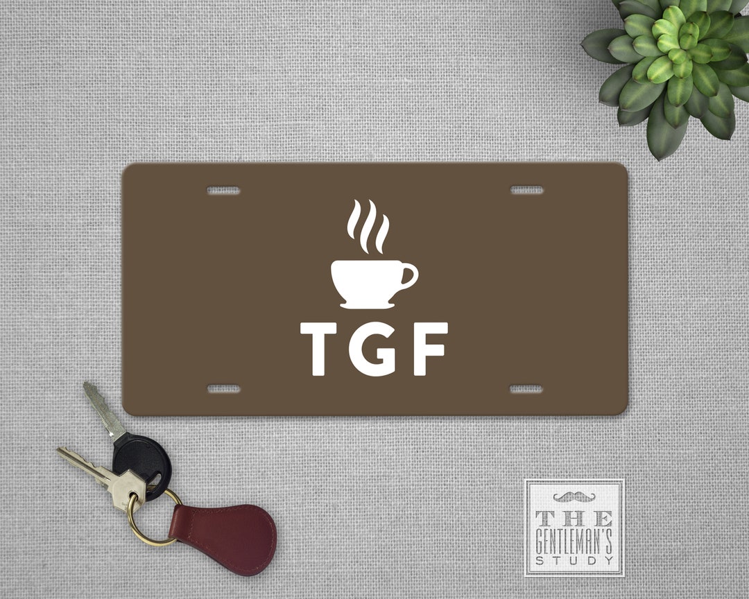 Espresso Personalized License Plate - Monogrammed Car Tag - Front ...