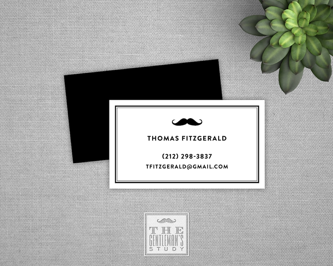 Moustache Calling Cards Personal Business Cards - Etsy