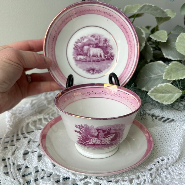 Antique Pink Lusterware - Etsy
