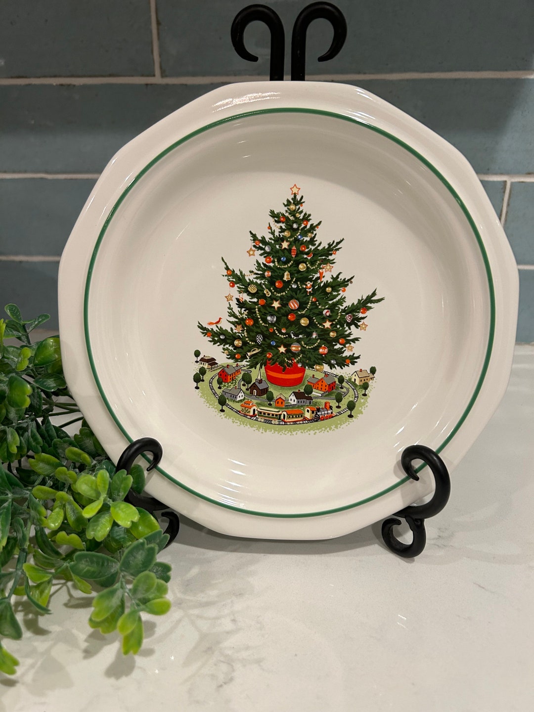 Pfaltzgraff Christmas Tree Heritage 8.5 Salad Plate White - Etsy