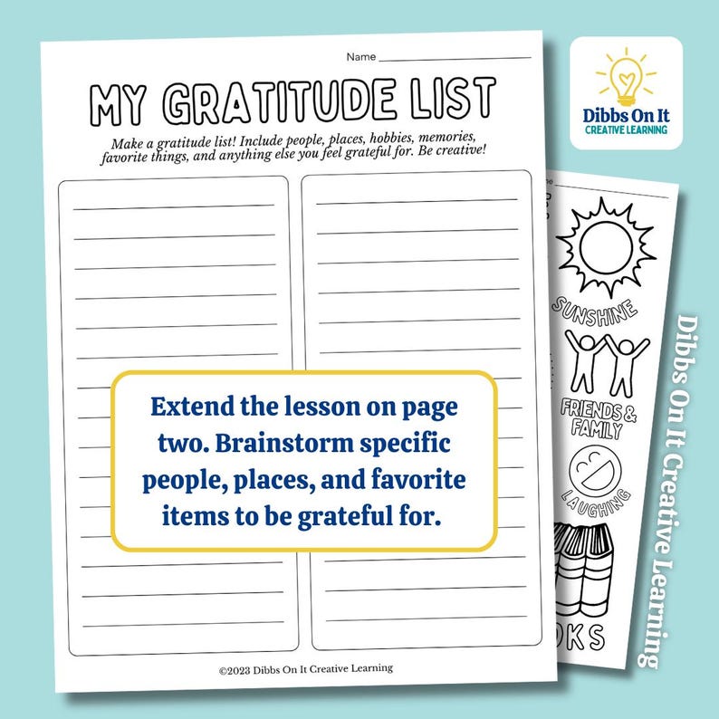 Gratitude Coloring Page & Reflection Printable | SEL Mindful Activity ...