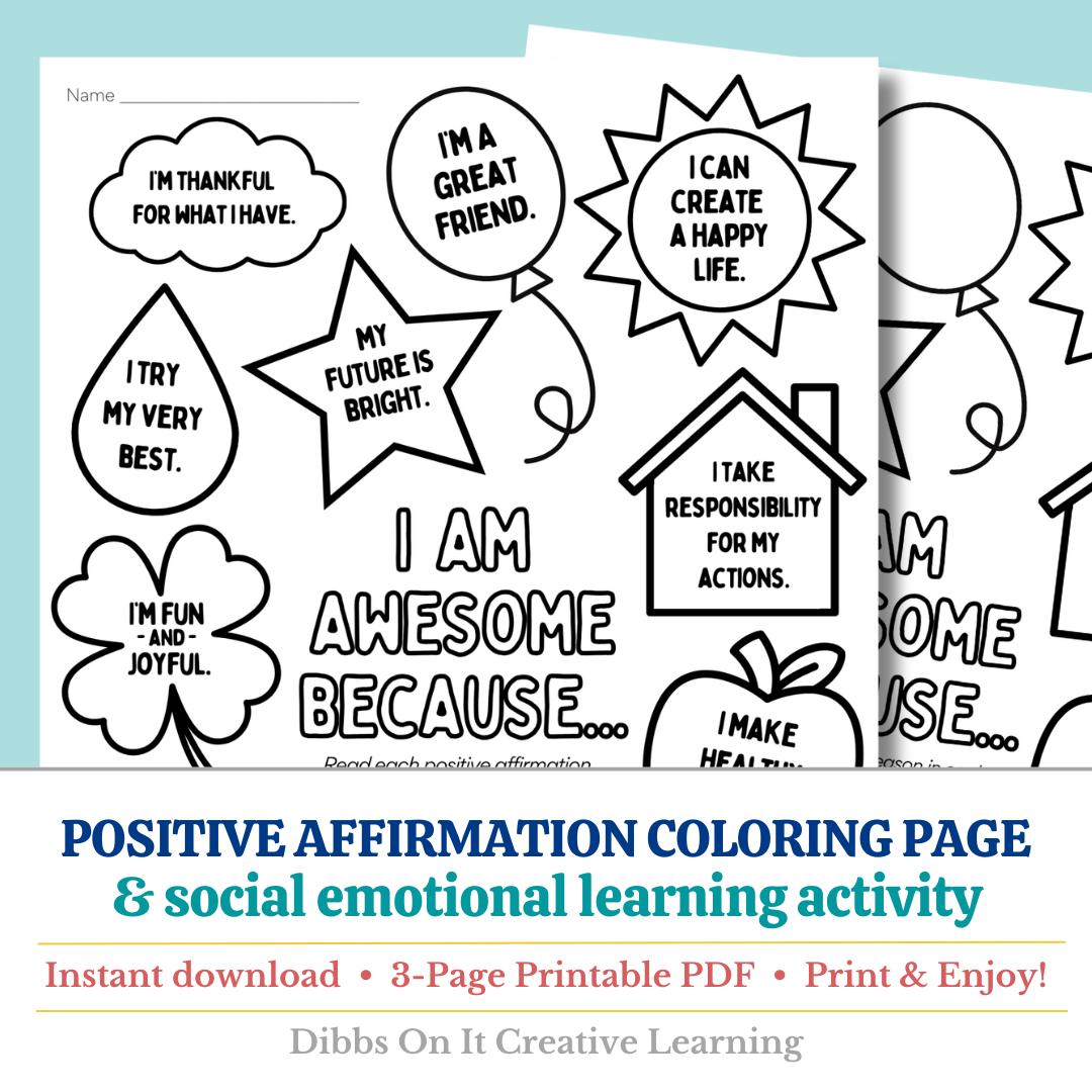Mindfulness Coloring Page & Life Balance Activity | SEL Printable ...