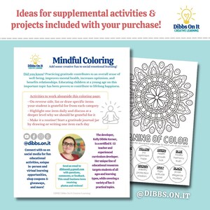 Mindful Meaning of Color Handout, Mandala Coloring Page, Social ...