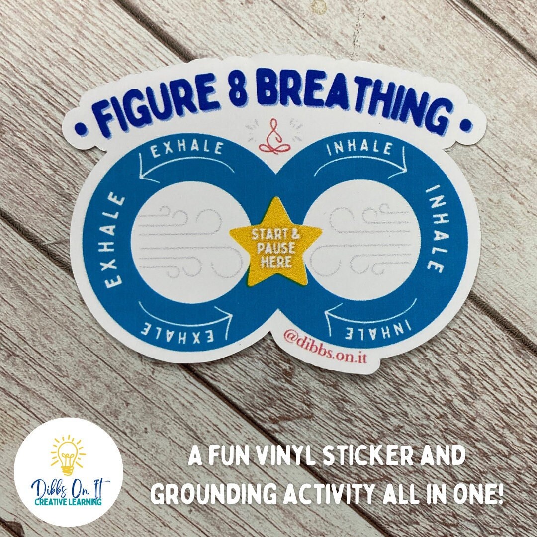 Mindful Sticker Figure 8 Breathing, Kids Self-regulation Grounding ...