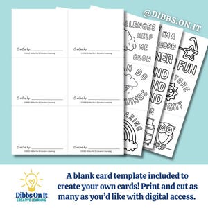 Mindful Positive Affirmation Cards, Colorable Family-friendly Deck ...