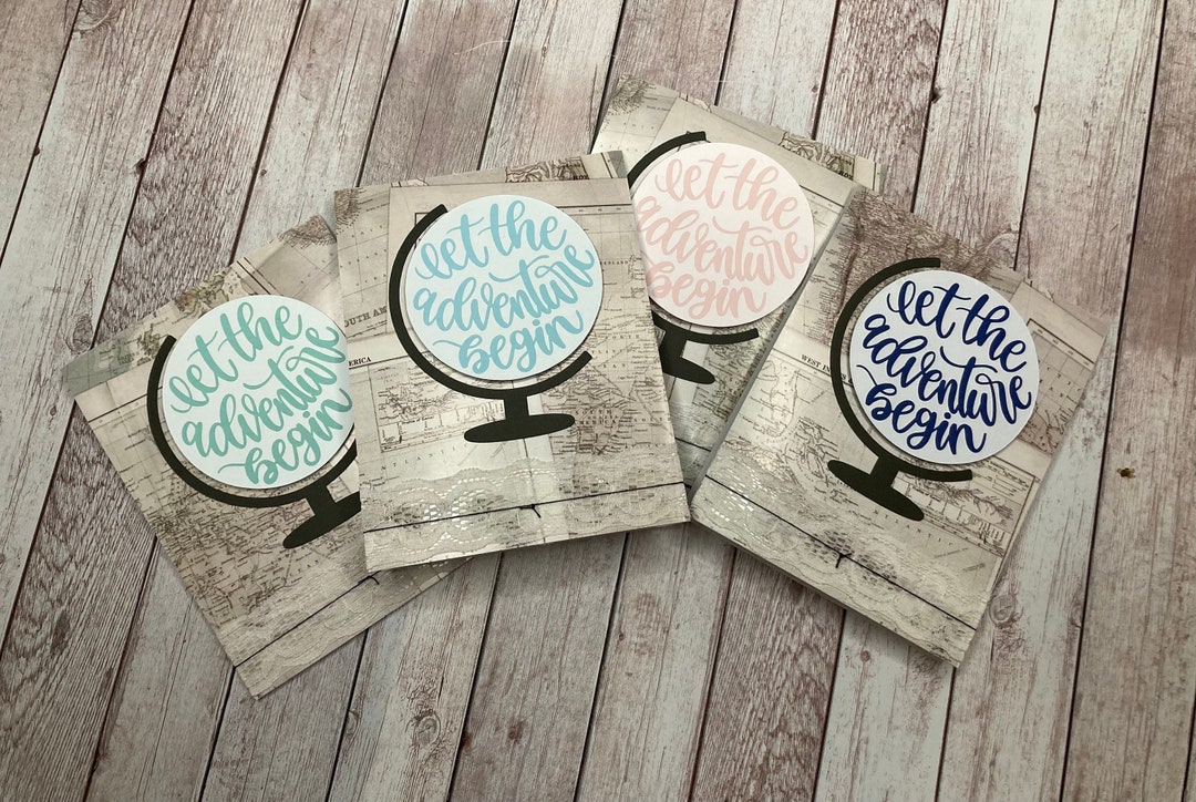 Greeting Card Love Map Adventure, Custom Wedding Card, Knotted Travel ...