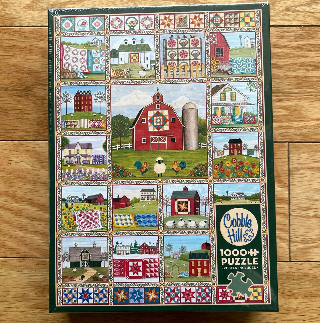 QUILT COUNTRY 1000 Piece Puzzle Featuring the Artwork of Deb Strain - Etsy