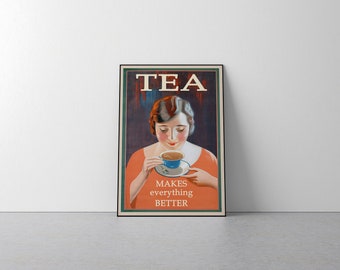 Vintage Tea Poster | Etsy