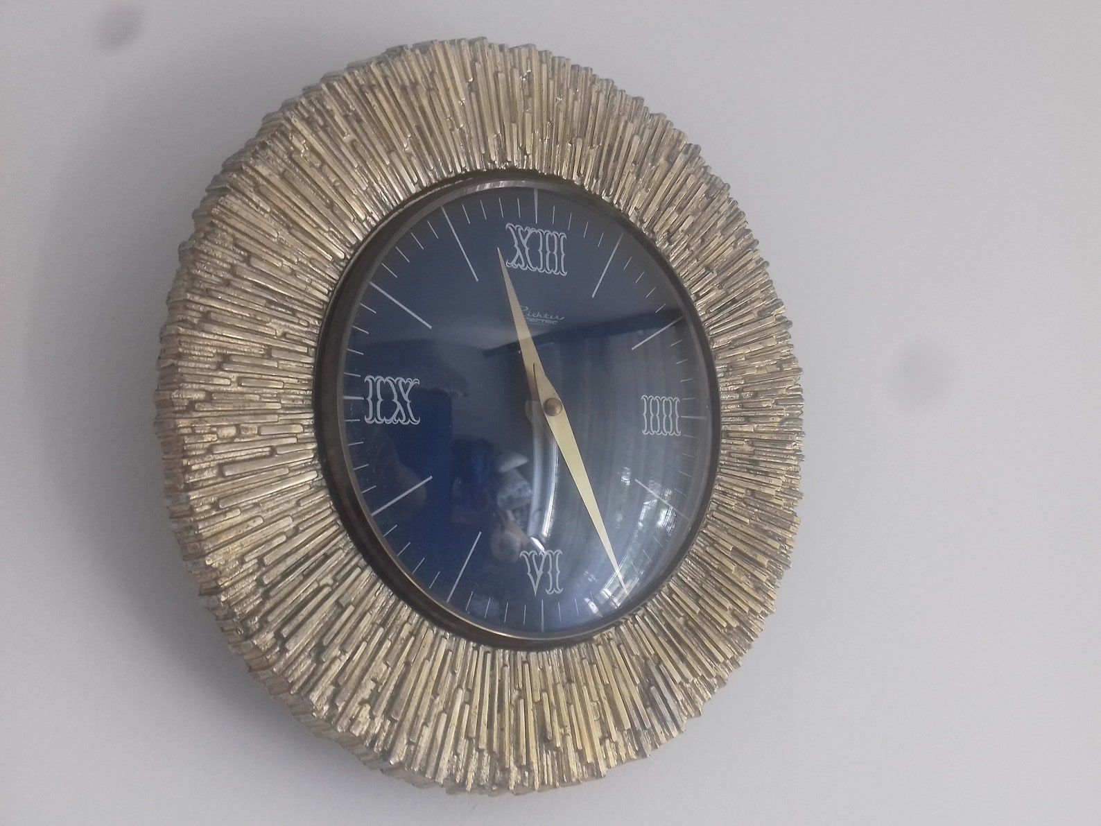 Vintage West Germany Wall clock Richter Electric /Sunburst | Etsy
