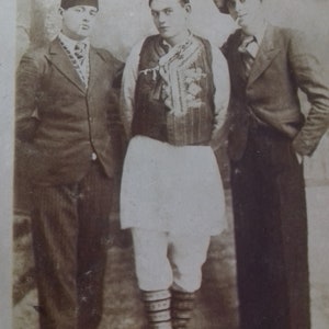 Vintage Photo 3 Handsome Man From Balkan -macedonia Skopje Yugoslavia ...