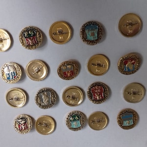 Set of 20 Pin Badge Coat of Arms City Towns Crests USSR Russia | Etsy