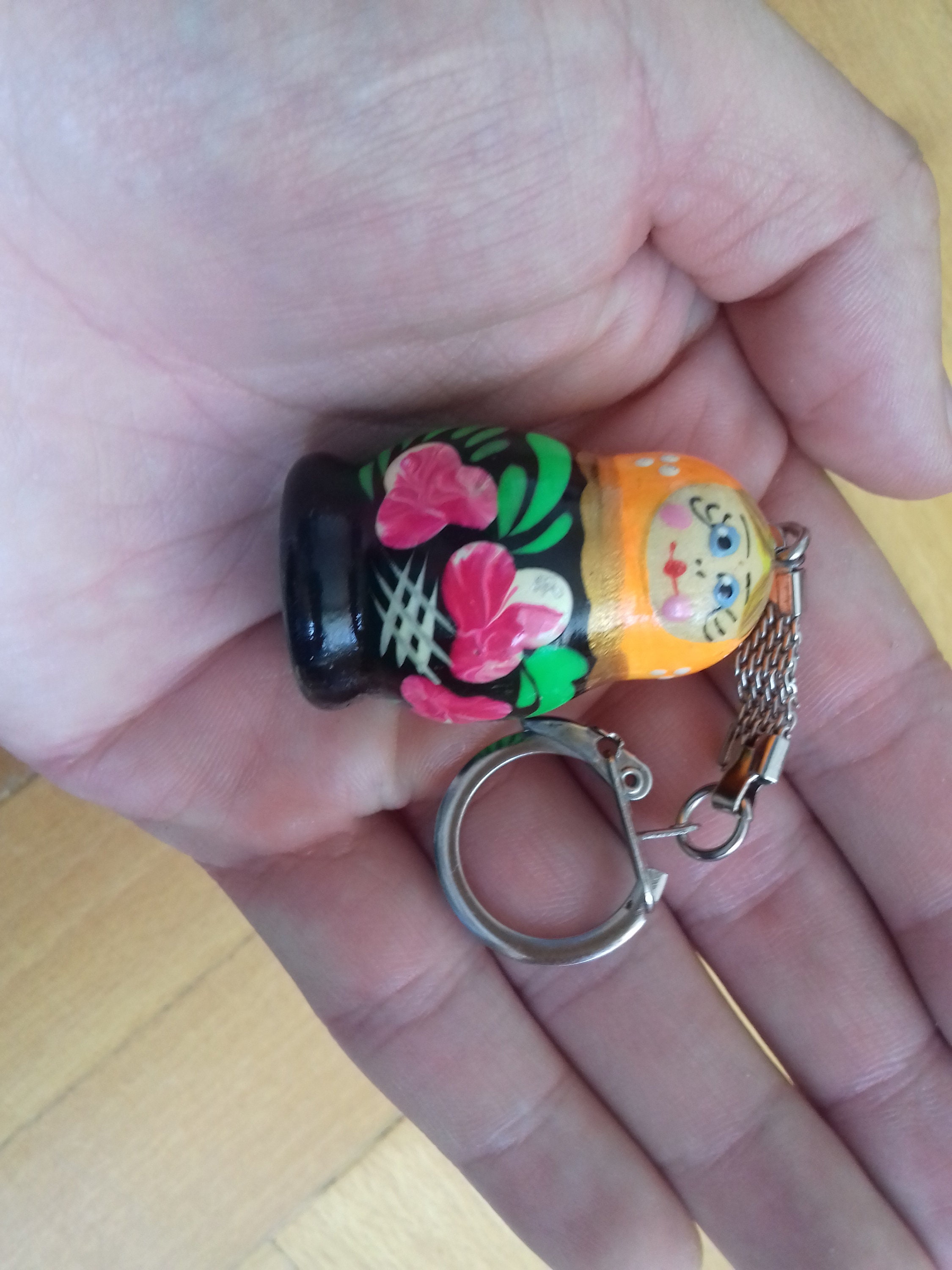 Vintage Key Chain Babuska Keyring Wooden Handmade - Etsy